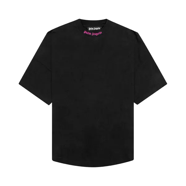 Palm Angels Doubled Logo Over Tee /fuchsia