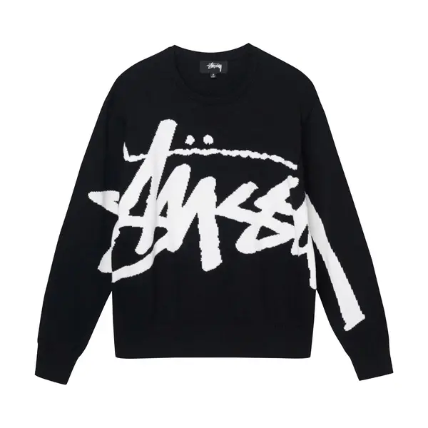StÜssy Stock Crewneck Sweater - Black