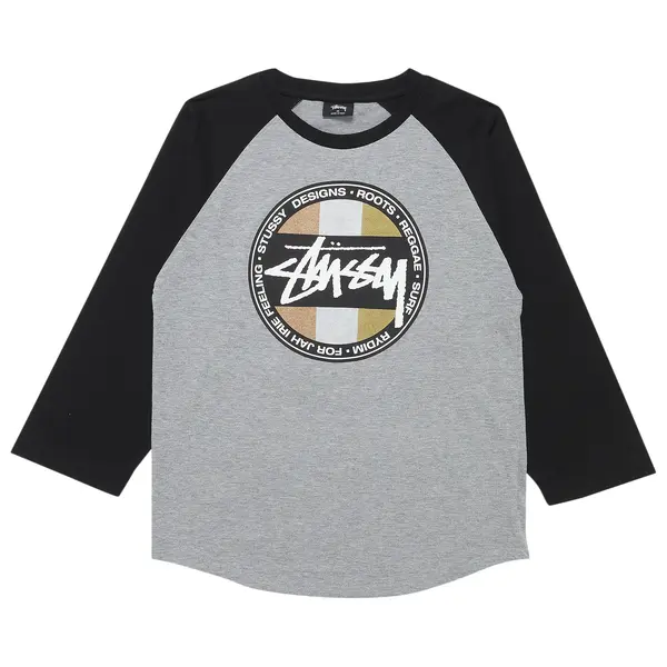 StÜssy Metallic Dot Raglan - Grey
