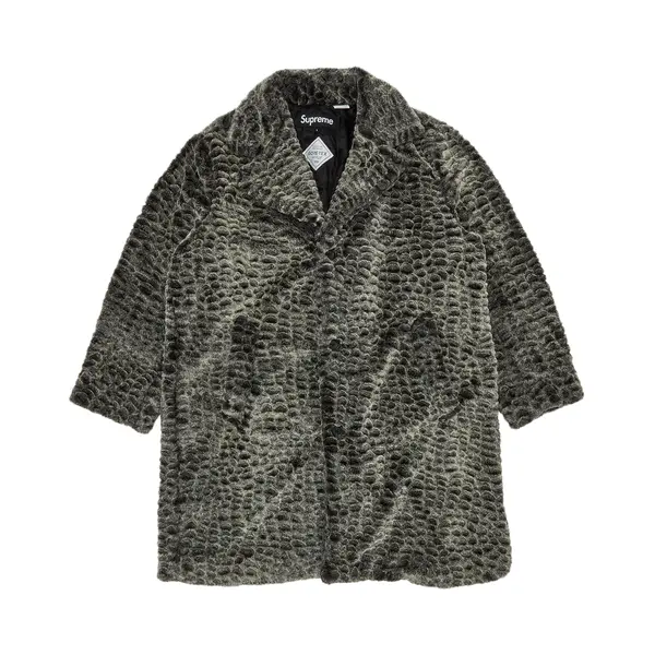 Supreme Croc Faux Fur Overcoat