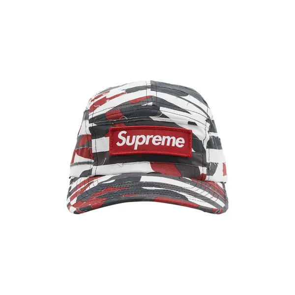 Supreme Layered Camo Camp Cap - Red