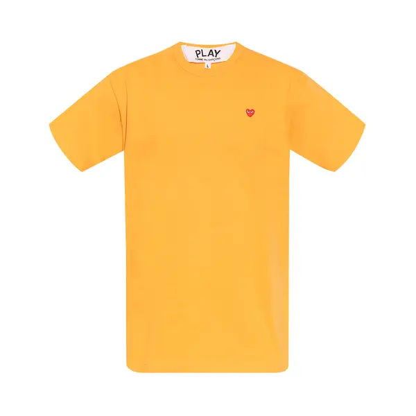 Play Comme Des Garcon Small Heart T-shirt - Yellow
