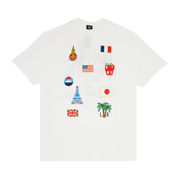 StÜssy World Tour Flags Tee - White