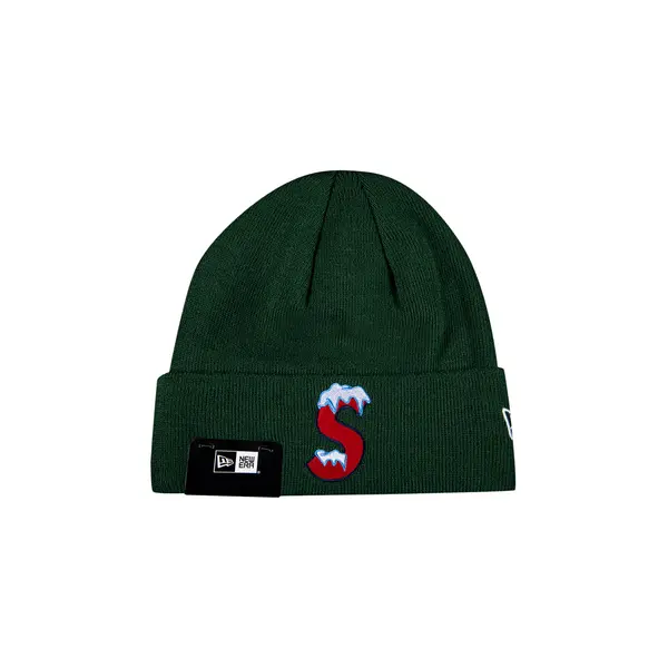 Supreme X New Era S Logo Beanie - Green