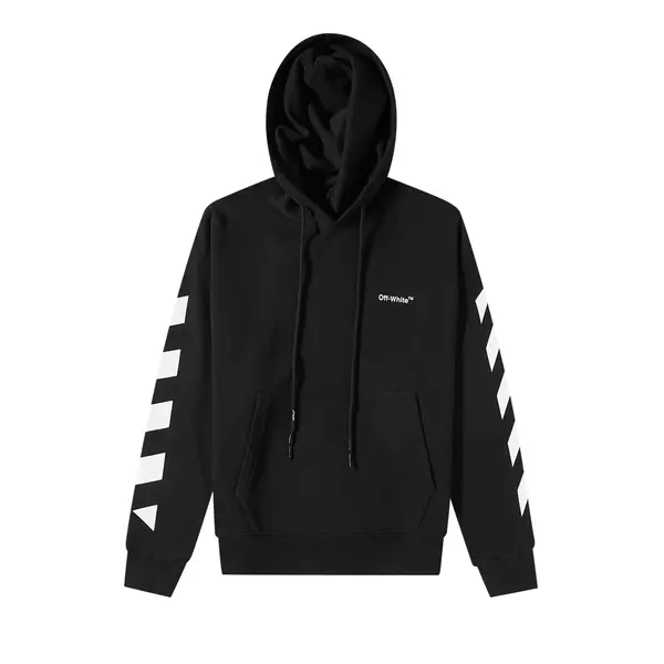 Off-White Diag Helvetica Over Hoodie - Black