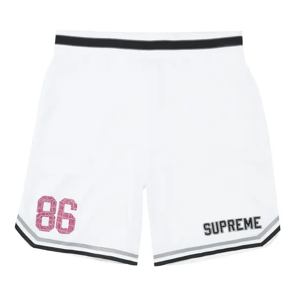 Supreme Faux Croc Basketball Short - White