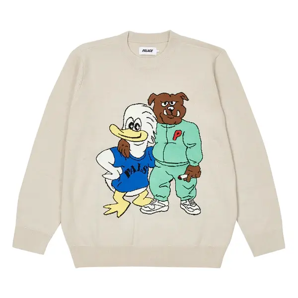 PALACE Dog And Duck Knit - Cream