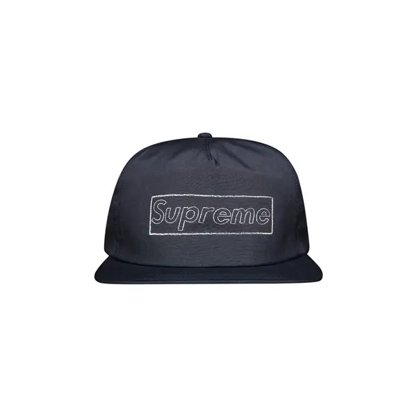 Supreme X Kaws Chalk Logo 5-panel Cap - Blue
