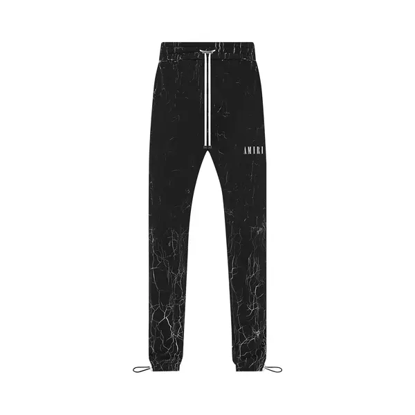 Amiri Cracked Dye Logo Sweatpants - Black