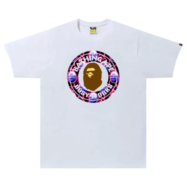 A BATHING APE Lightning Busy Works Tee - White