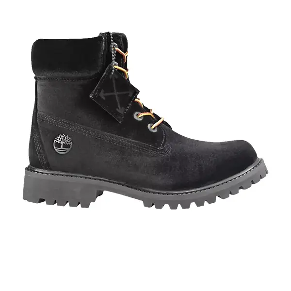 Timberland Off-white X Inch Premium Velvet Boots - Black
