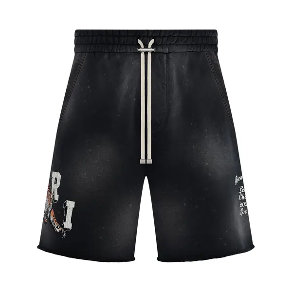 Amiri Vintage Tiger Sweatshort - Black