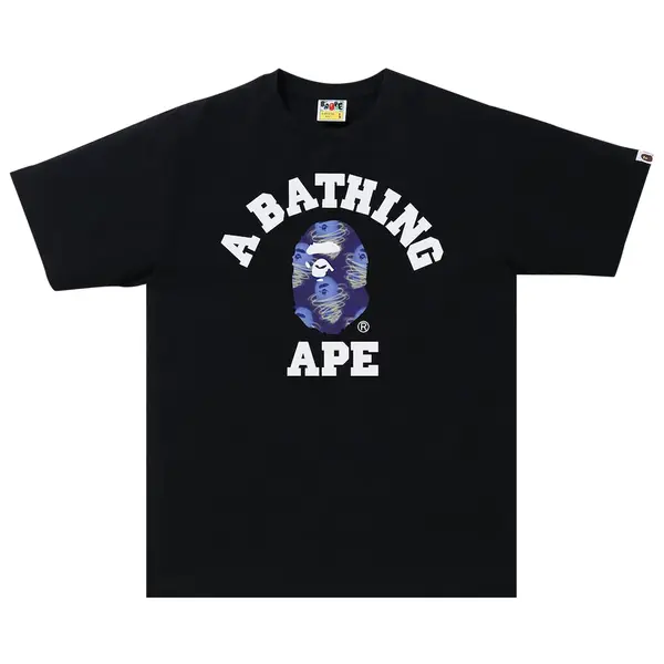 A BATHING APE Storm College Tee - Black