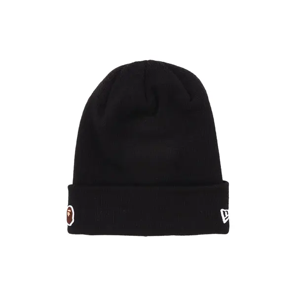 A BATHING APE Ape Head New Era Knit Cap - Black