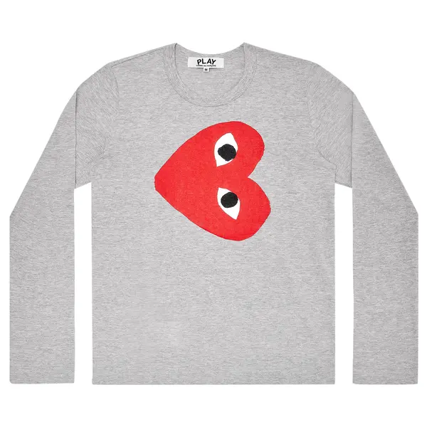 Play Comme Des Garcon Sideways Logo Long-sleeve Tee