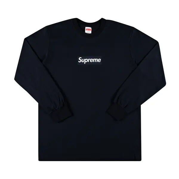 Supreme Box Logo Long-sleeve Tee 'navy - Blue