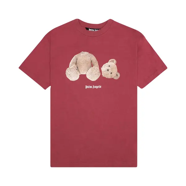 Palm Angels Bear Classic Tee 'burgundy/brown - Red