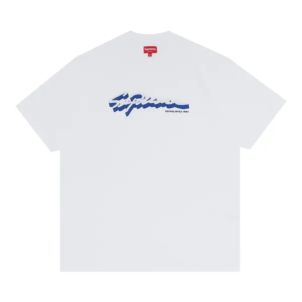 Supreme Shadow Script Short-sleeve Top - White