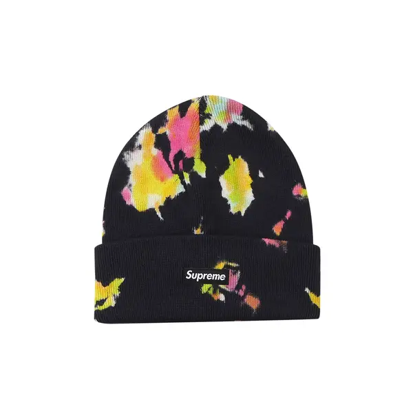 Supreme Splatter Dyed Beanie - Black