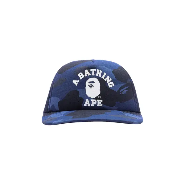 A BATHING APE Color Camo College Mesh Cap - Blue