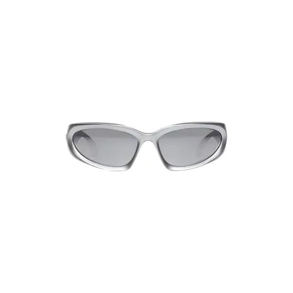 Balenciaga Swift Oval Sunglasses - Silver
