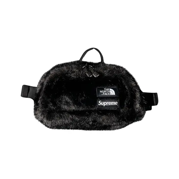 Supreme X The North Face Faux Fur Waist Bag - Black