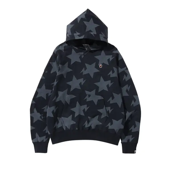 A BATHING APE All-over Star Print Loose Fit Pullover Hoodie