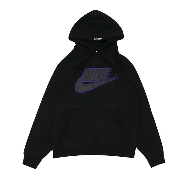 Supreme X Nike Leather Appliqué Hooded Sweatshirt - Black