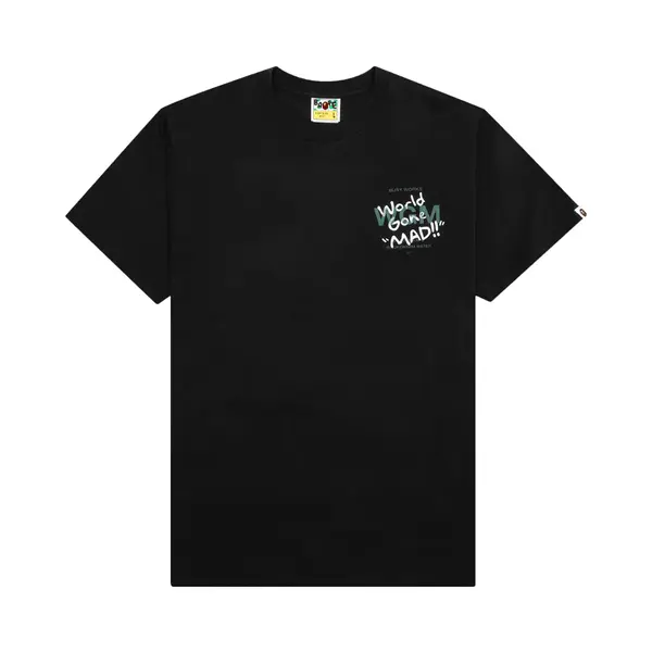A BATHING APE Woodland Camo Wgm Ape Head Tee - Black