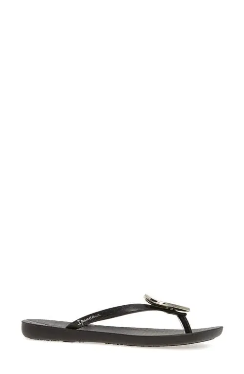 Ipanema Wave Heart Flip Flop - Black