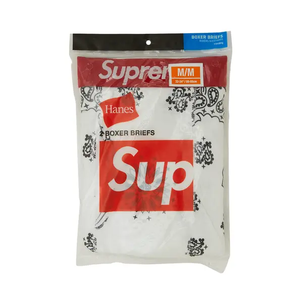 Supreme X Hanes Bandana Boxer Briefs - White
