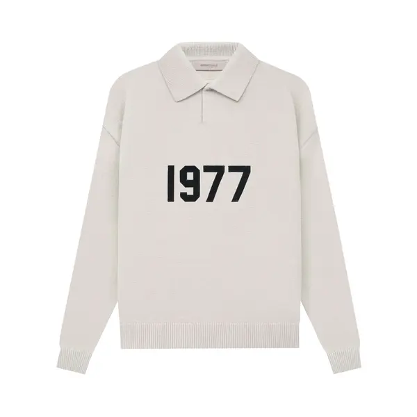 Fear Of God Knit Long-sleeve Polo 'wheat - Cream
