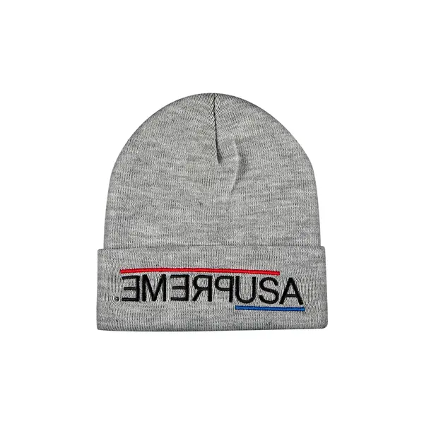Supreme Usa Beanie - Grey