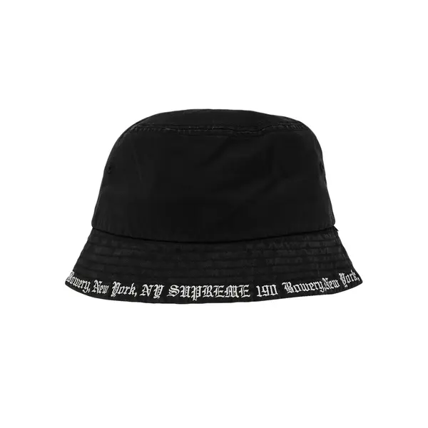 Supreme Embroidered Brim Crusher - Black