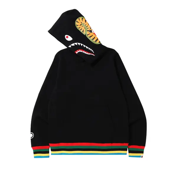 A BATHING APE Shark Line Rib Pullover Hoodie