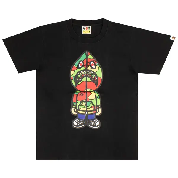 A BATHING APE Sta Camo Classic Milo Shark Tee /multicolor - Black