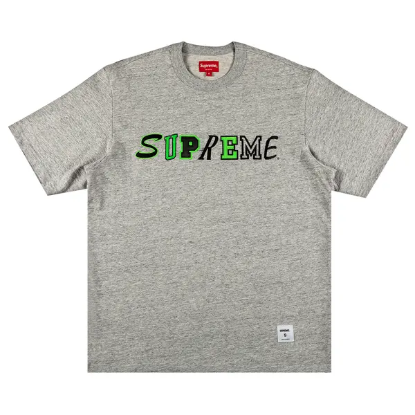 Supreme Collage Logo Short-sleeve Top 'heather - Grey