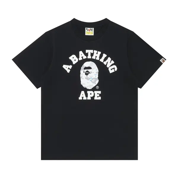 A BATHING APE Space Camo College Tee - Black