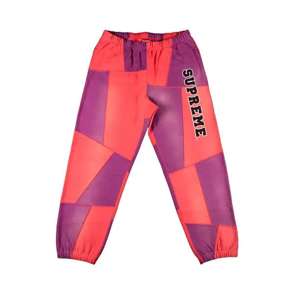 Supreme Patchwork Sweatpant 'bright Coral - Pink