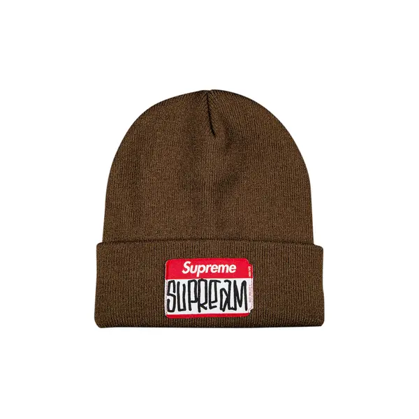 Supreme Gonz Nametag Beanie - Brown