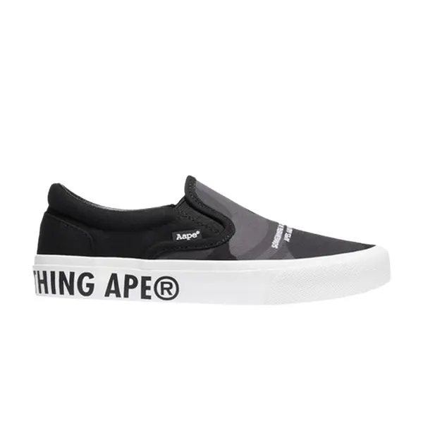 A BATHING APE Aape Slip-on Sneakers - Black