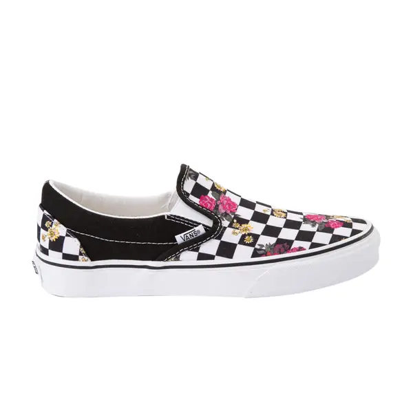 VANS Classic Slip-on Checkerboard Floral - Black