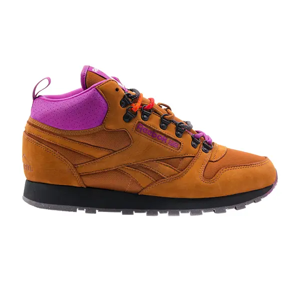 REEBOK Footpatrol X Classic Leather Mid 'on The Rocks' Sneakers - Brown