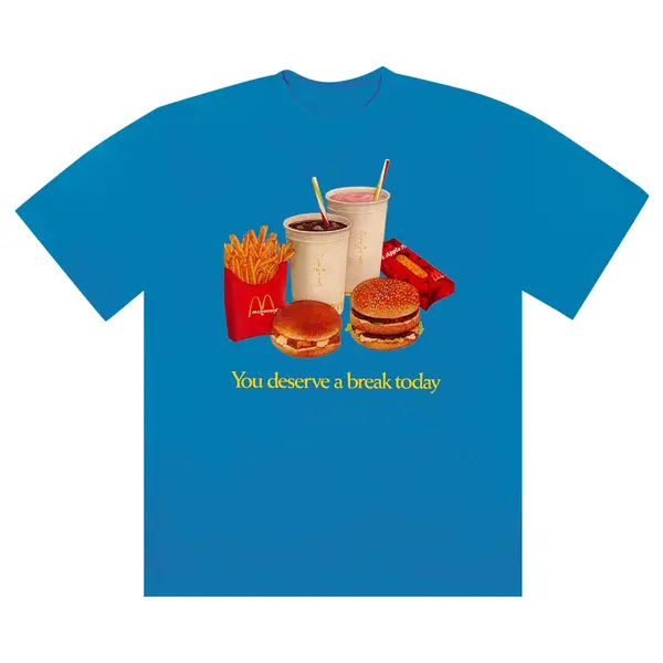CACTUS JACK BY TRAVIS SCOTT X Mcdonald's Deserve A Break T-shirt Iii - Blue