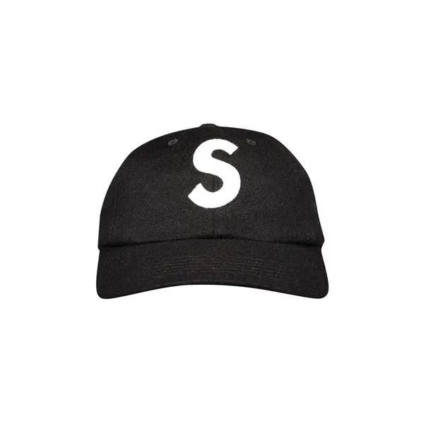 Supreme Wool S Logo 6-panel Cap - Black