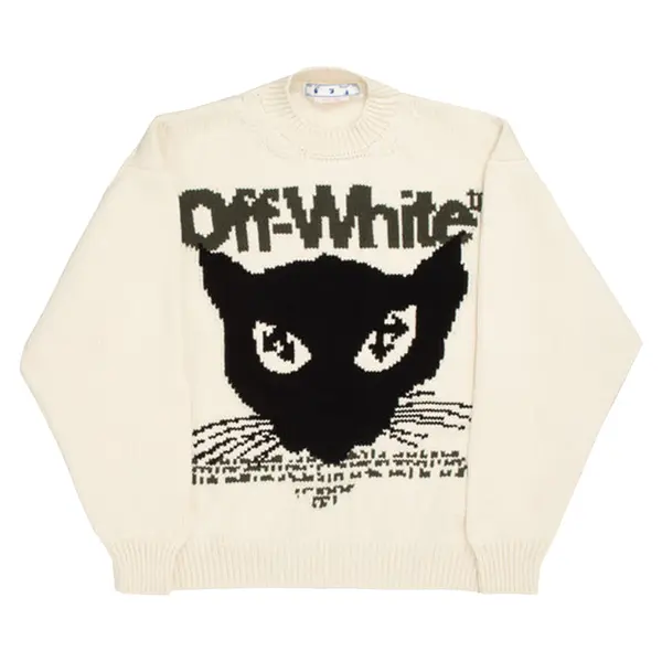 Off-White Cat Chunky Crewneck - White