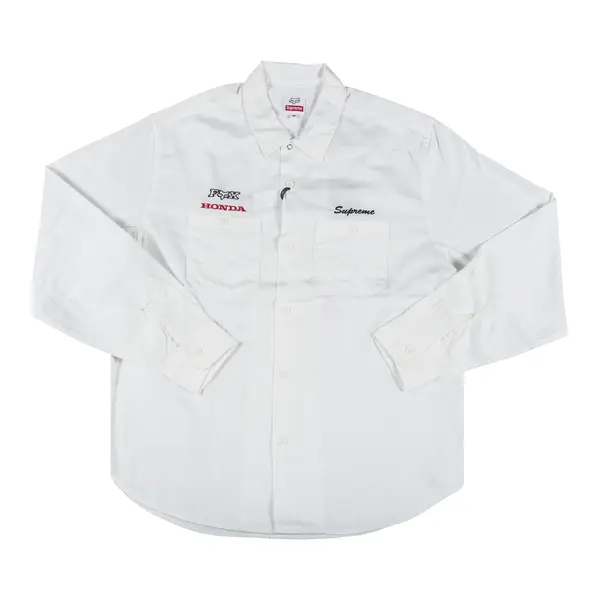 Supreme X Honda Fox Racing Work Shirt - White