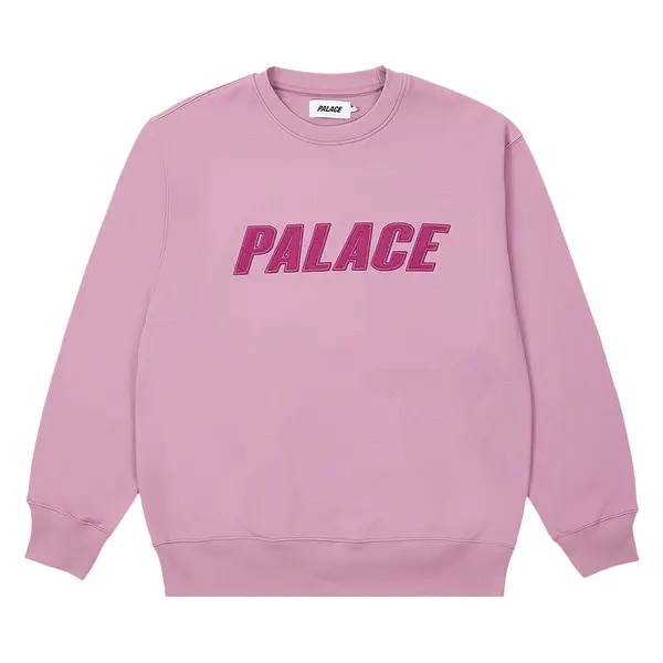 PALACE Iridescent Appliqué Crewneck - Purple