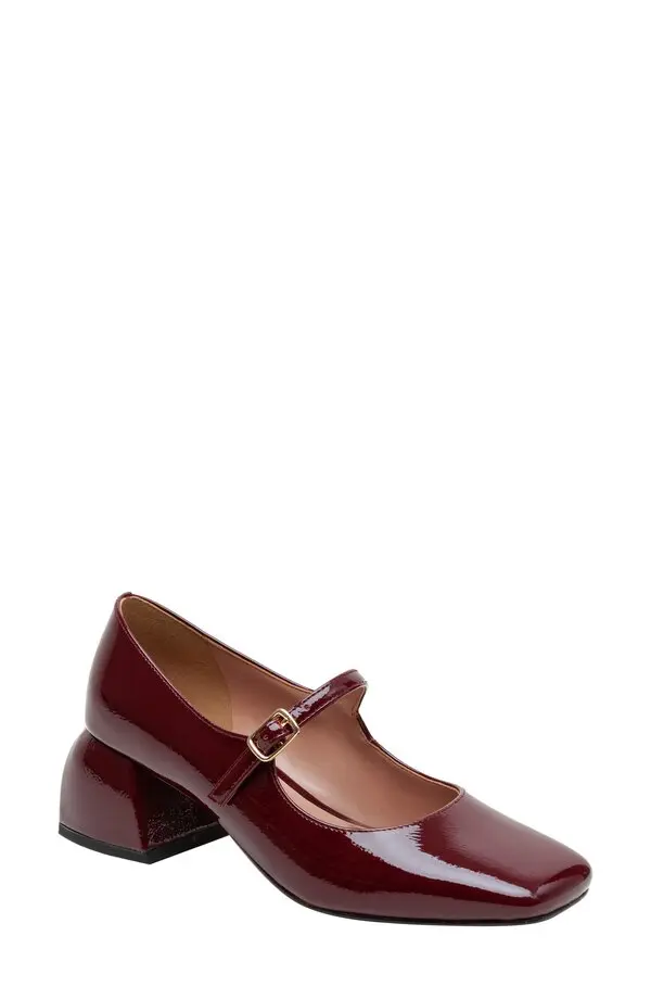 Linea Paolo Monroe Block Heel Mary Jane - Burgundy