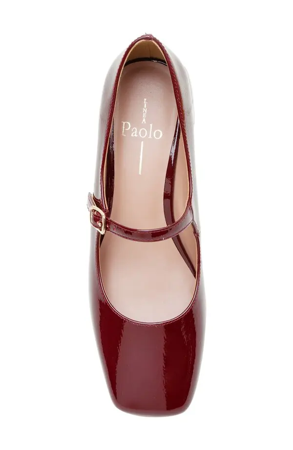 Linea Paolo Monroe Block Heel Mary Jane - Burgundy